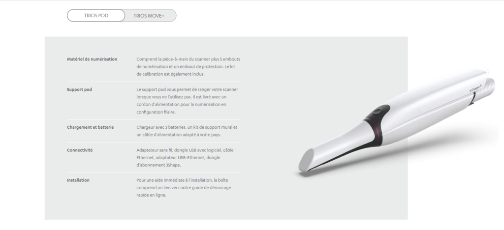 Scanner intra-oral TRIOS 4 Wireless - 3A Dentaire